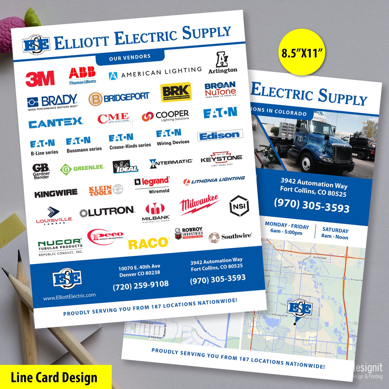 Line Card Design - Graphic Design Services in North Dallas, Texas
