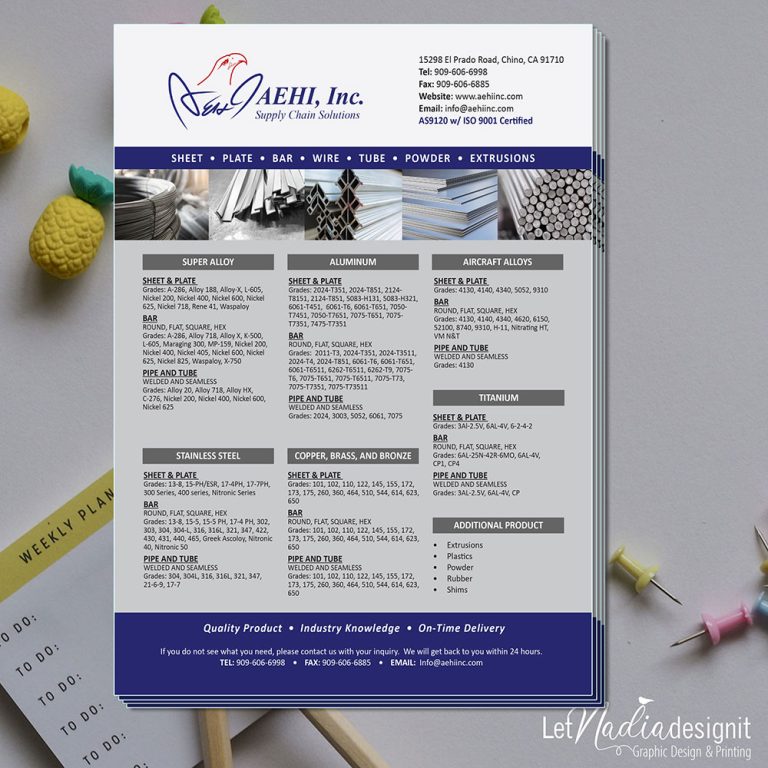 Product Line Card Template