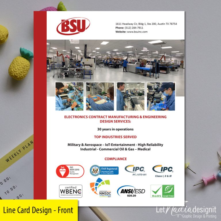 Product line cards | Vendor line cards | Manufacturing line cards Portfolio